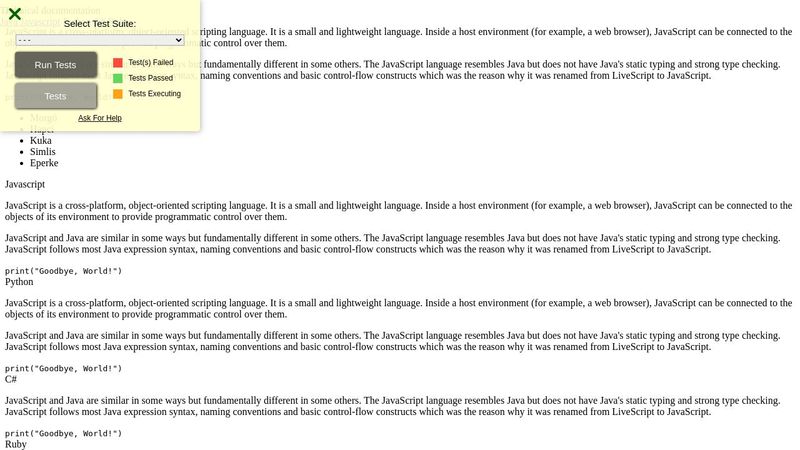 Fork Me! FCC: Technical Documentation Page