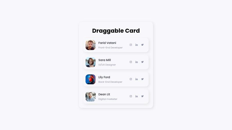 Draggable Card