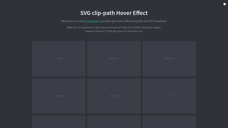 SVG clip-path Hover Effect