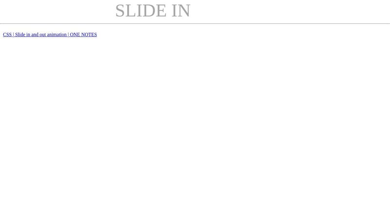 CSS Text Slide in animation