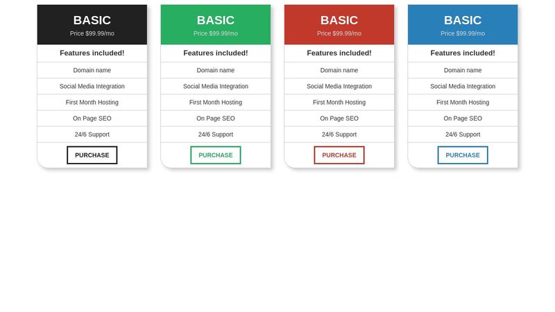 Responsive Price Table