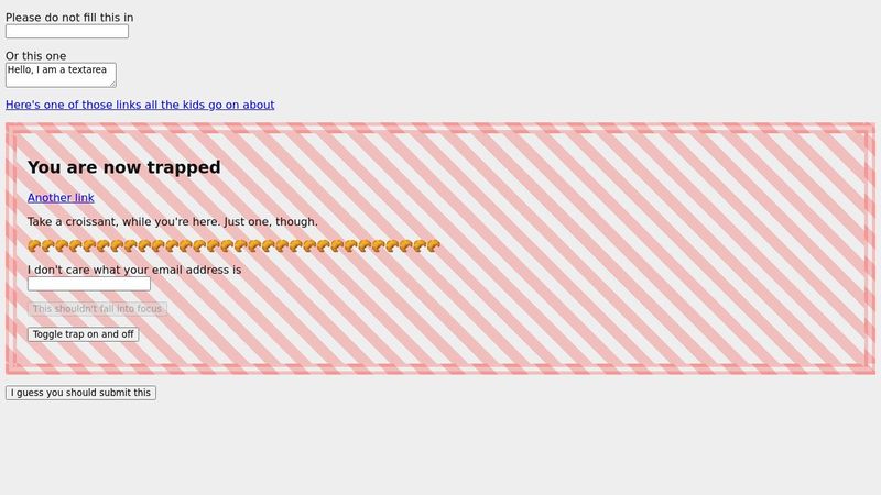Trapping focus using keyboard event capture