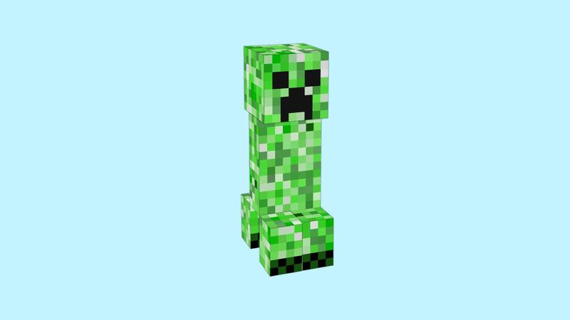 3D CSS Walking Minecraft Creeper