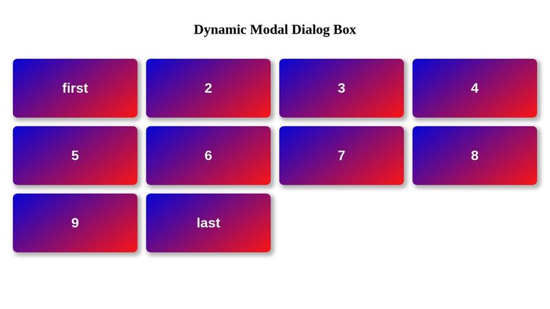 Dynamic Modal Dialog Box with Custom Style