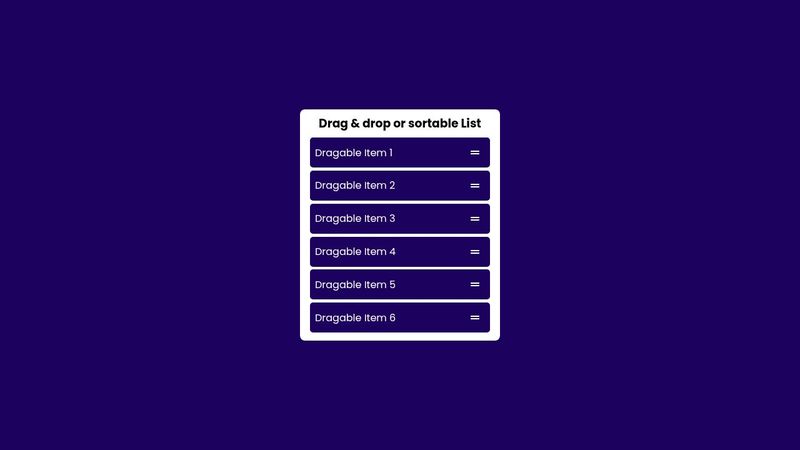Drag & Drop or Sortable List - InCoder