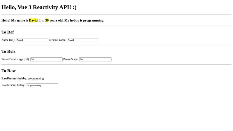 Vue 3 Reactivity API 3 Edited