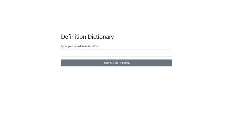JavaScript Ajax Offline Dictionary API
