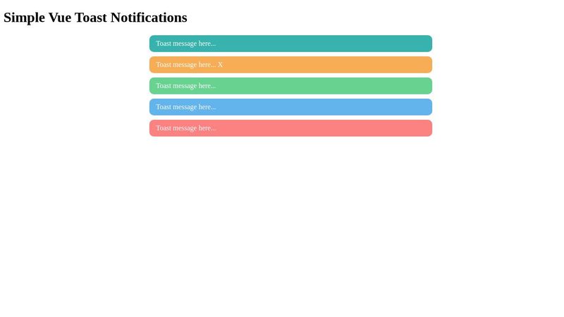 Simple Vue Toast Notification