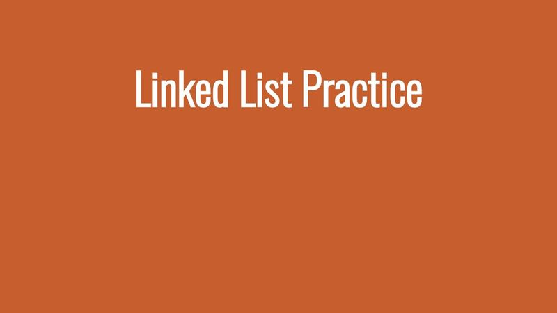 linked list Practice