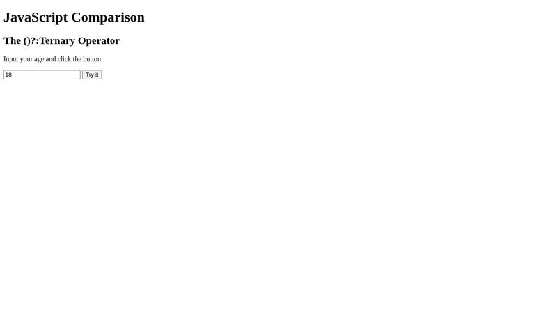 JavaScript Comparison