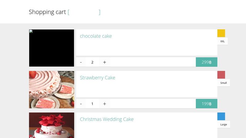Shopping cart [ CodePen Challange ]