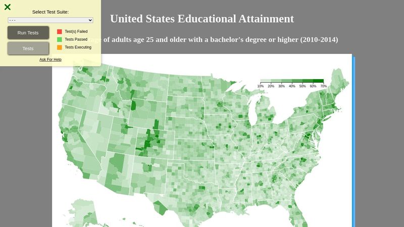 Choropleth map d3