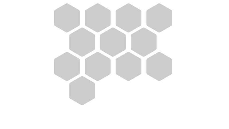 Responsive rounded hexagonal grid
