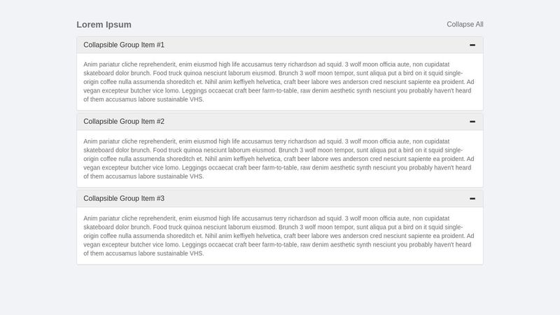 CodePen Home Bootstrap Accordion example with expand/collapse all