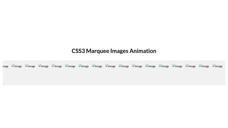CSS3 Marquee Images Animation