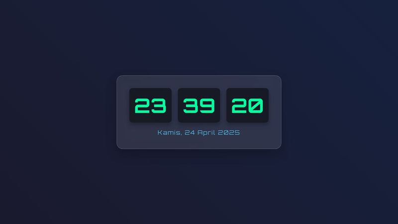 Futuristic Neon Digital Clock | Responsive Modern UI Clock