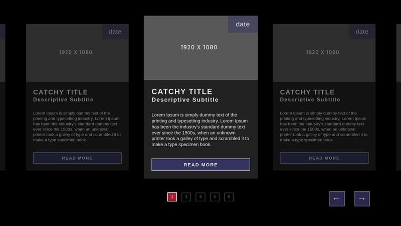 Responsive Slick Slider with arrow navigation and buttons