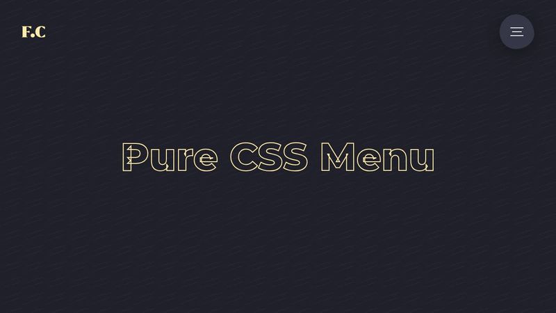 Pure CSS Menu - #13
