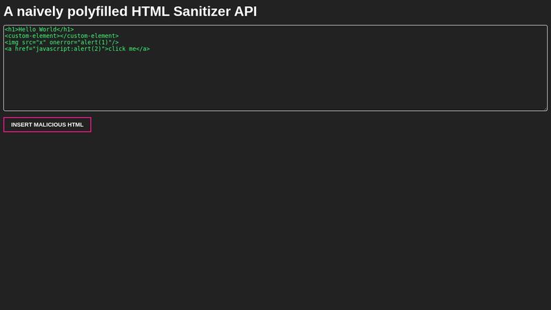 HTML Sanitizer