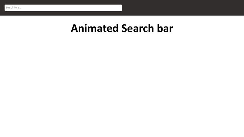 Animated Searchbar