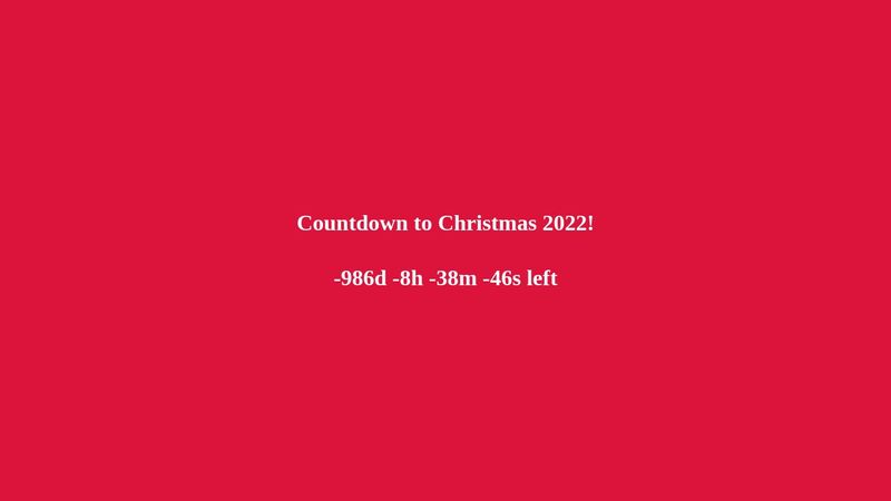 JS Christmas Countdown