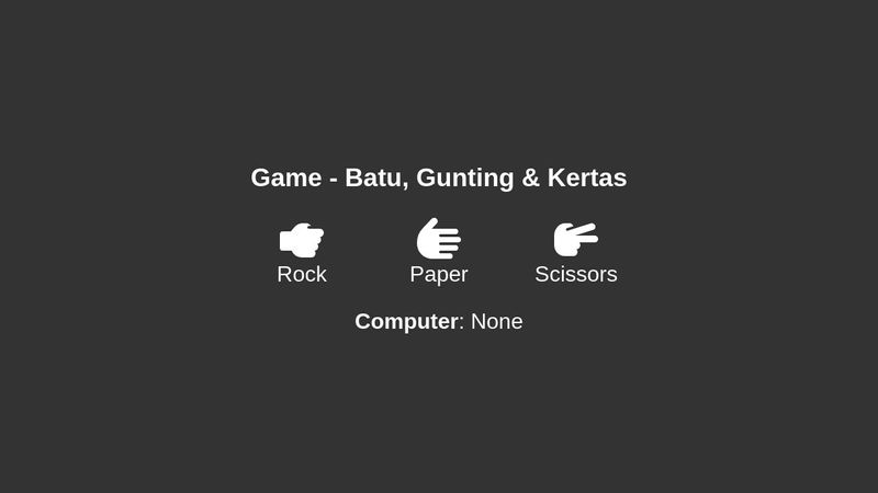 Game Batu, Gunting & Kertas