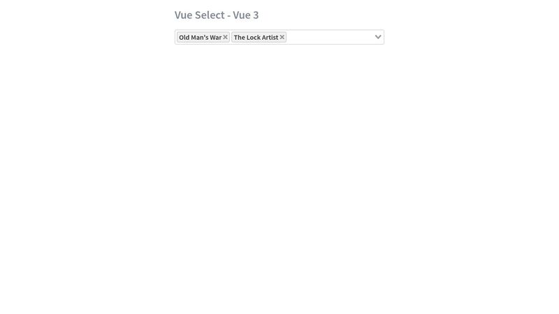 Vue Select Template - Vue 3