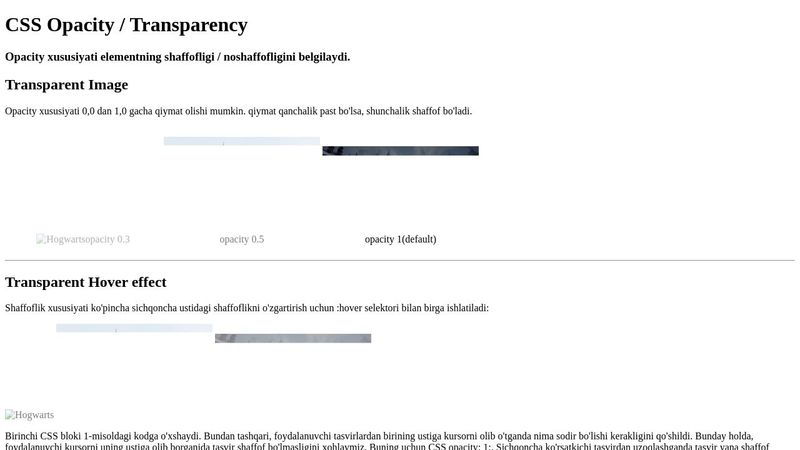 CSS opacity / trancparency
