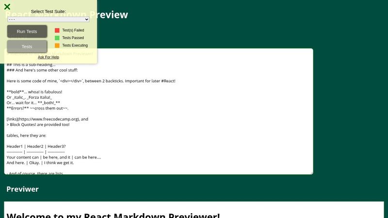 React Markdown Preview