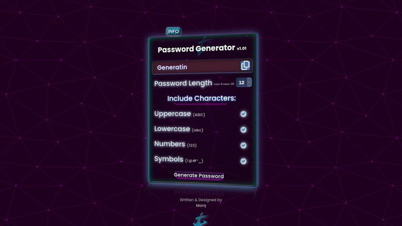 Password Generator v1.0 + Password Strength Checker