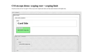 CSS `@scope` demo: scoping root + scoping limit