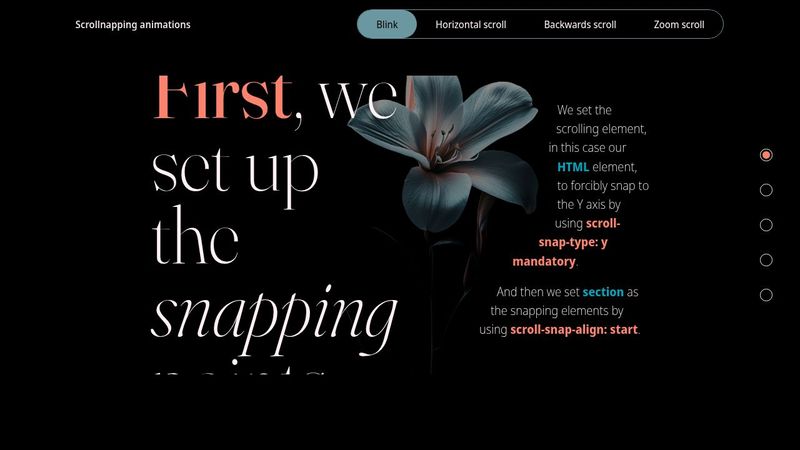 Css Scroll Driven Scroll Snapping Animations