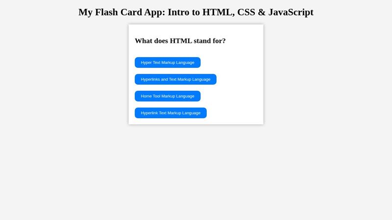 My Flash Card App