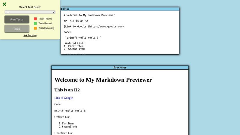 Markdown Previewer JS