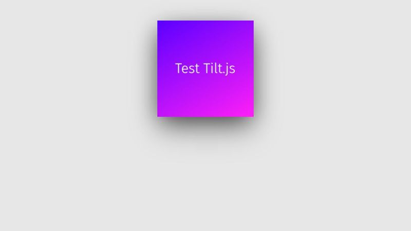 Parallax tilt effect, Tilt.js