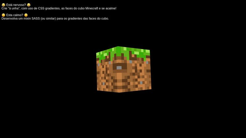 Pure CSS Minecraft 3D