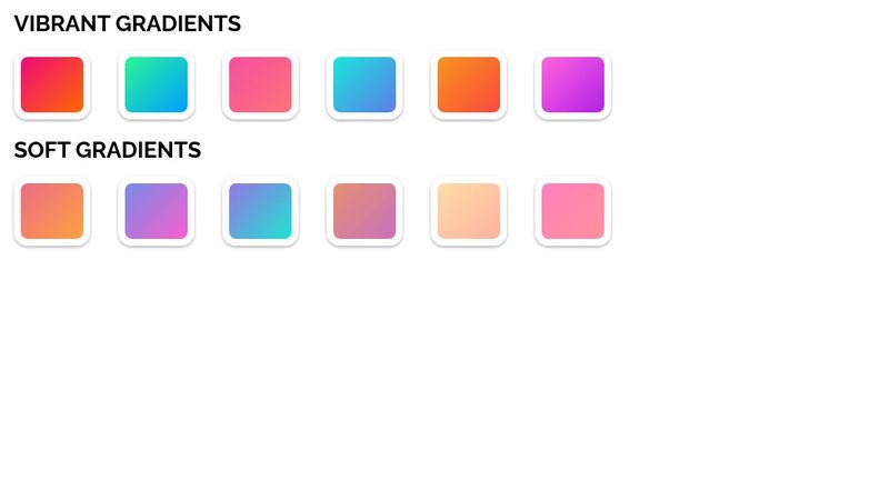 Collection of Best Trendy Gradients in Web Design