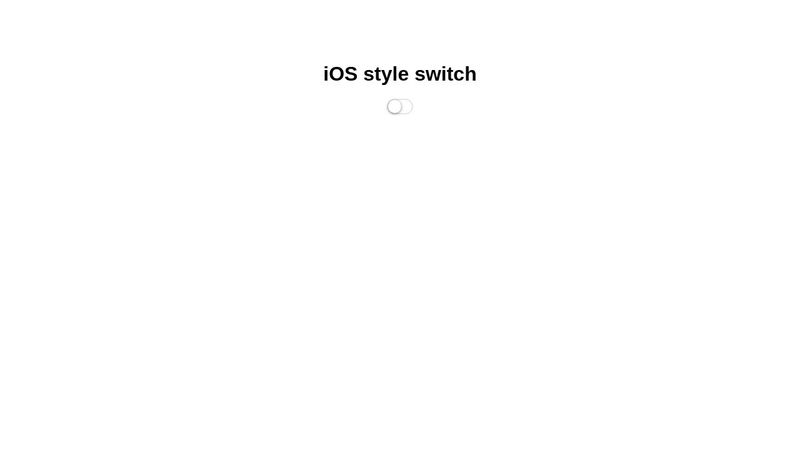 iOS 12 switch (CSS only)