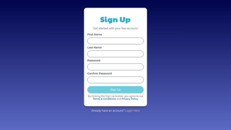 Sign Up Form HTML CSS