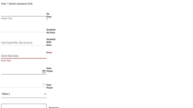 Material Design Input fields CSS Only