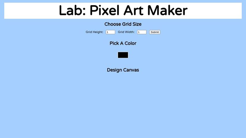 Udacity FEWD: Pixel Art Maker