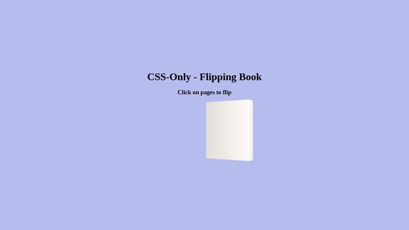 Flip Book - CSS only