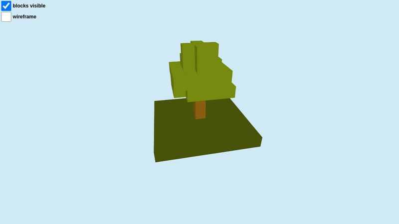 CSS 3d Minecraft tree