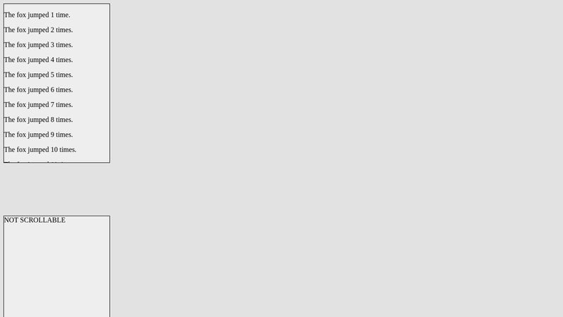 Pure JS Scrollable Container