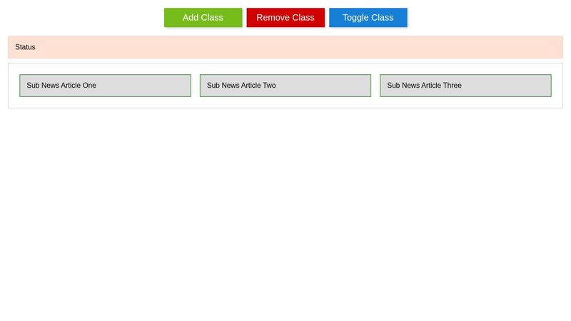 Plain JS functions to addClass, removeClass, toggleClass