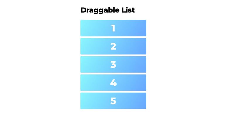 React Draggable List
