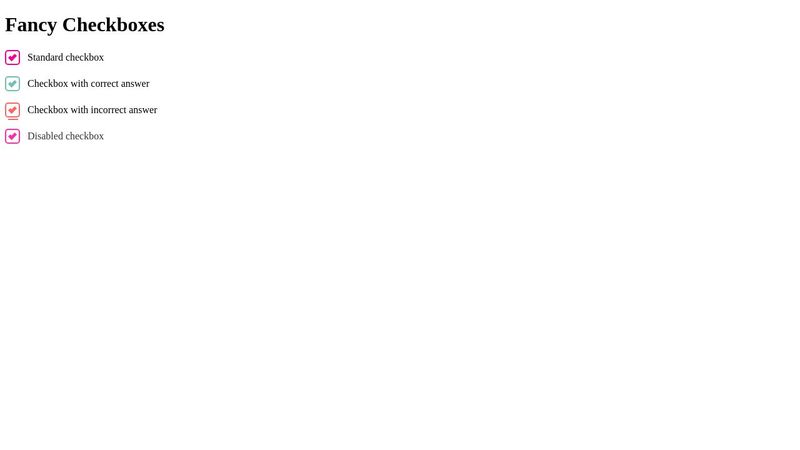 Fancy Forms - Checkboxes