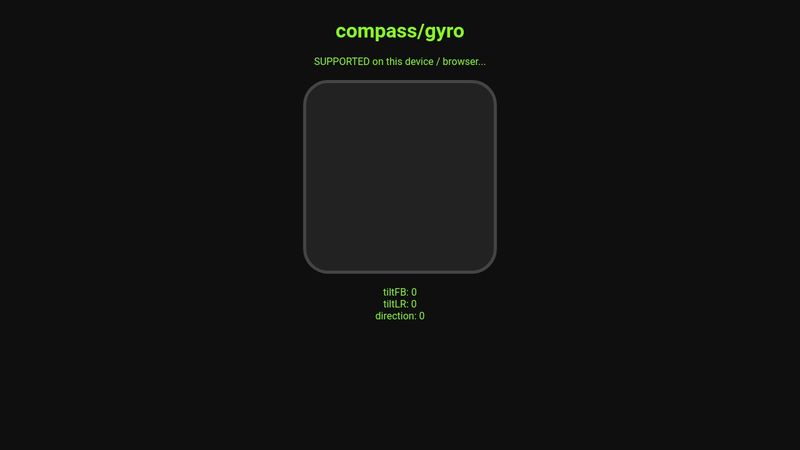 Compass/GYRO in HTML5 Demo