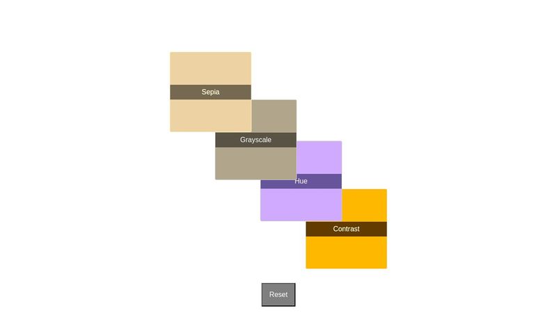 CSS Grid - stacked photo filters effect