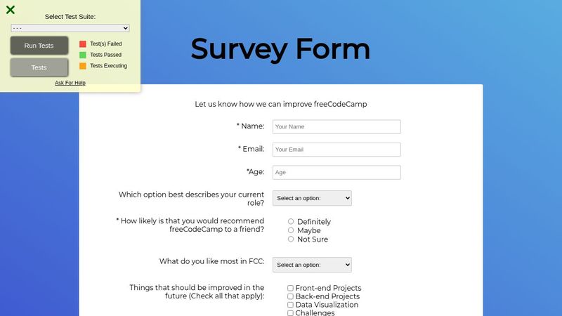 FCC: Survey Page